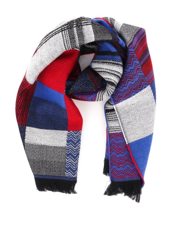 Missoni Patchwork design scarf - Multicolour - Men | SC12WOU8065002