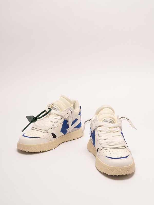 Off-White `sponge` leather mid-top sneakers | OMIA234F23LEA0010169