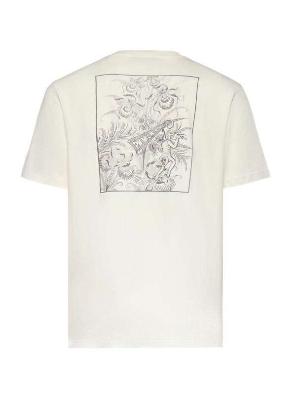Etro Cotton T-Shirt - Cream - Men|MRMA0002AV900W0001 | thebs.com
