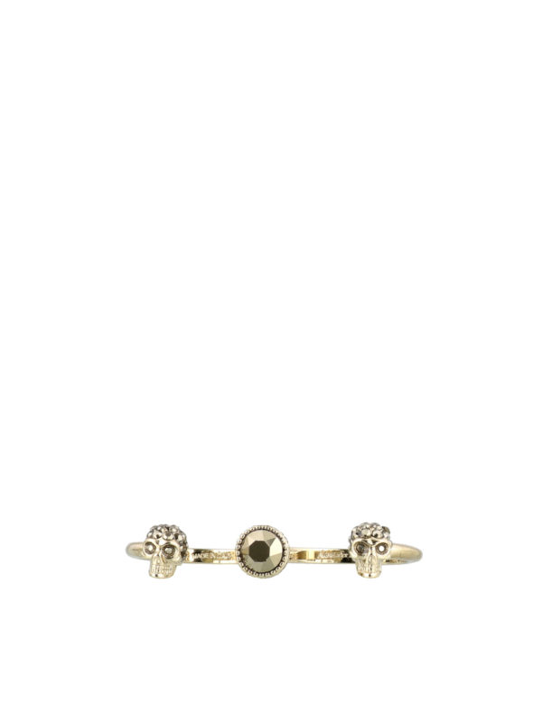 Rings Alexander Mcqueen - Skull double ring - 550501J160K7285 | thebs.com