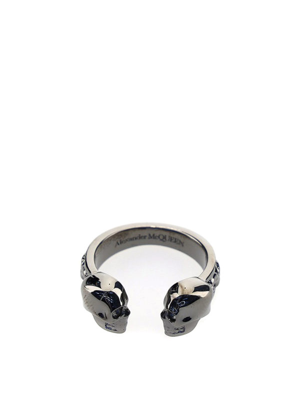 Rings Alexander Mcqueen - Twin Skull ring - 554585J160B0995 | thebs.com
