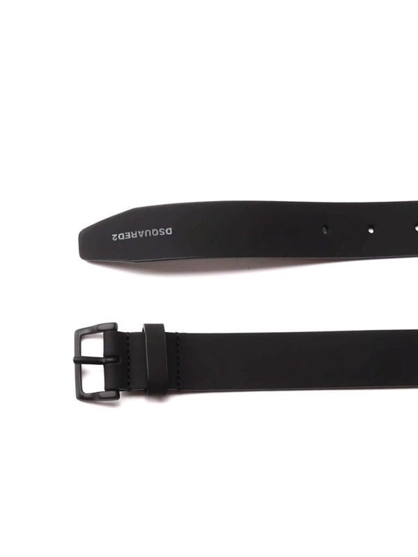 Dsquared2 Rubberized leather belt - Black - Men | W16BE40483082124