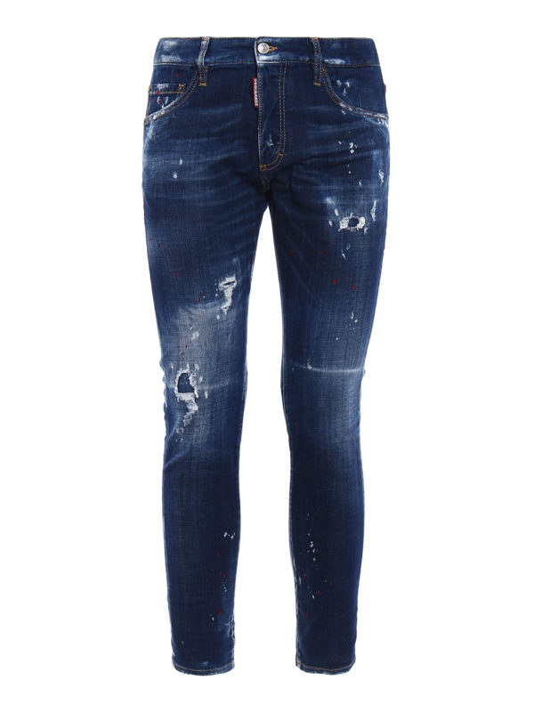 Skinny jeans Dsquared2 - Skinny red spotted jeans - S74LB0329S30342470