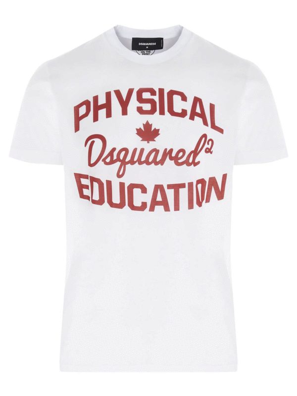 T-shirts Dsquared2 - Physical Education T-shirt in white ...