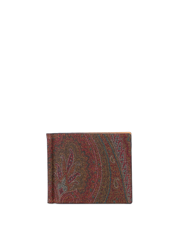 Wallets & purses Etro - Clip detailed Paisley wallet - 0H0108007600