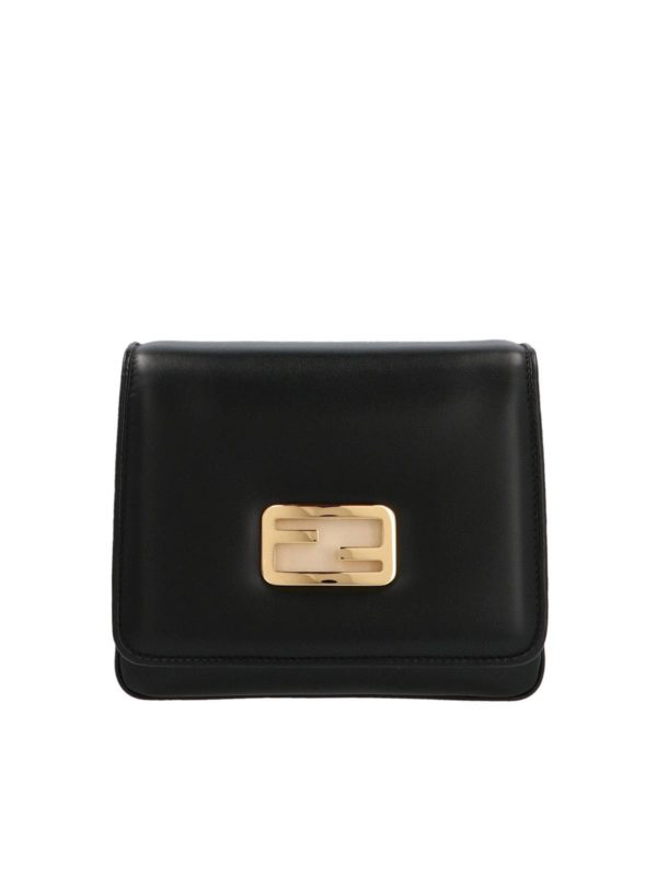 Fendi ID small crossbody bag in black - Black | 8BT328W20F1CBM