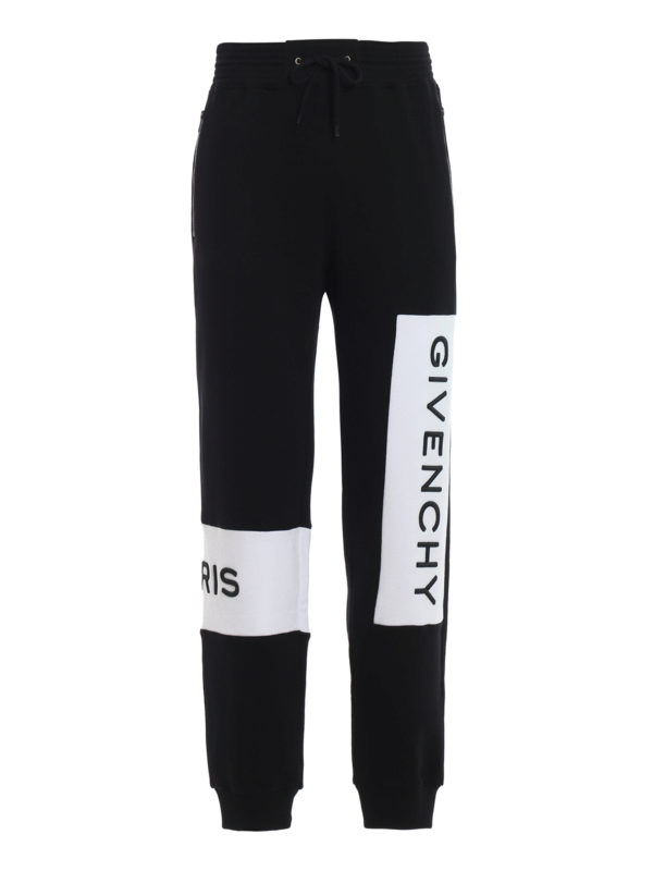 Tracksuit bottoms Givenchy - Embroidered logo cotton tracksuit bottoms ...