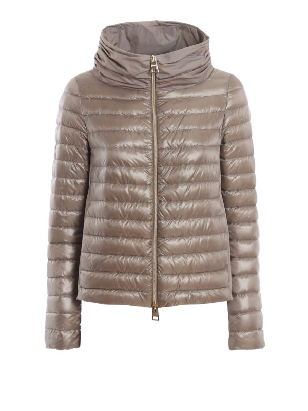 Padded jackets Herno - Hybrid taupe puffer jacket - PI0927D120172600