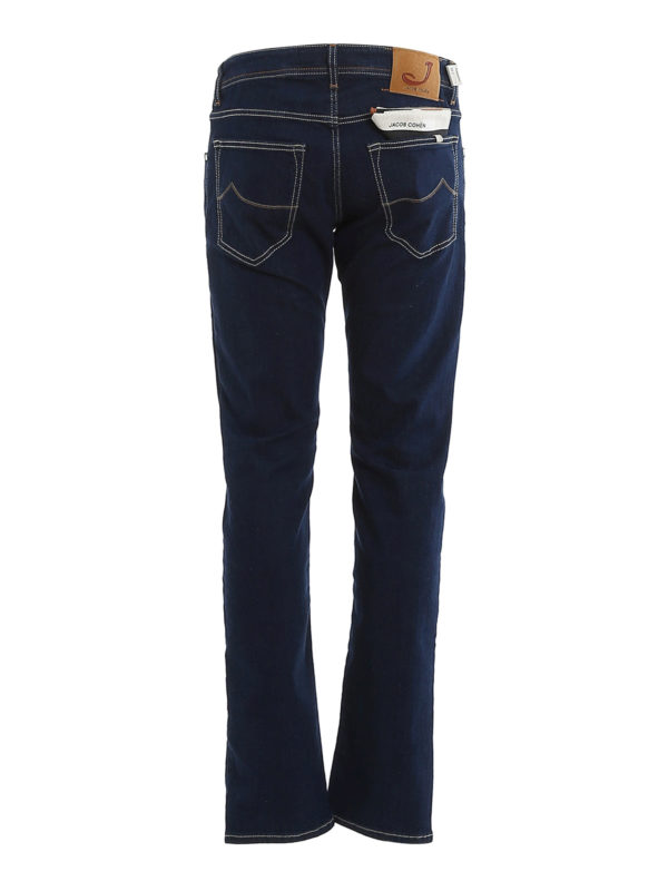 Straight leg jeans Jacob Cohen - 622 natural indigo garment dyed jeans ...