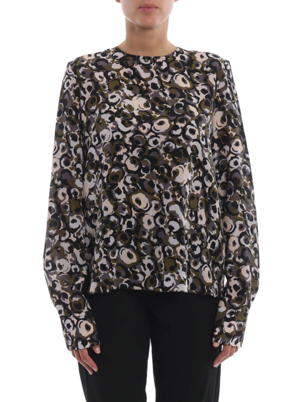 Blouses Marni - Patterned silk blouse with rear zip - CAMA0037A0TSE95MAV39