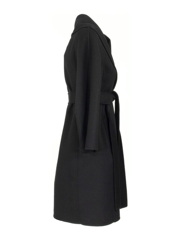 Max Mara Knielanger Mantel - Schwarz - Schwarz | 90161409600013