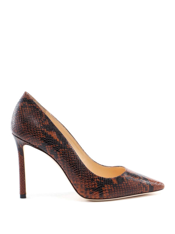Jimmy Choo Romy 100 snake print pumps - Women | ROMY100NKECUOIO