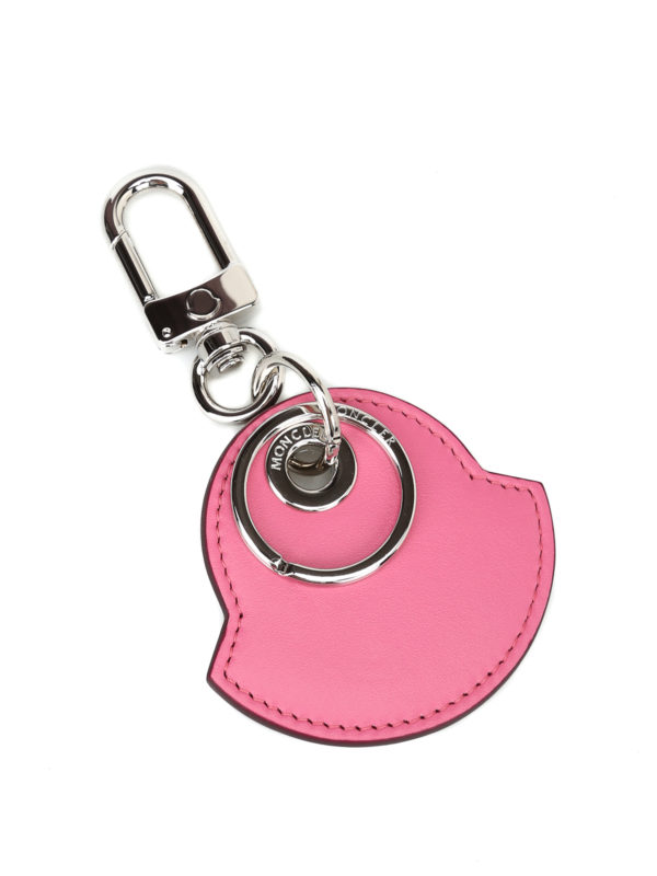 Moncler Charm5 pink and burgundy leather key holder | D209A008850007504458