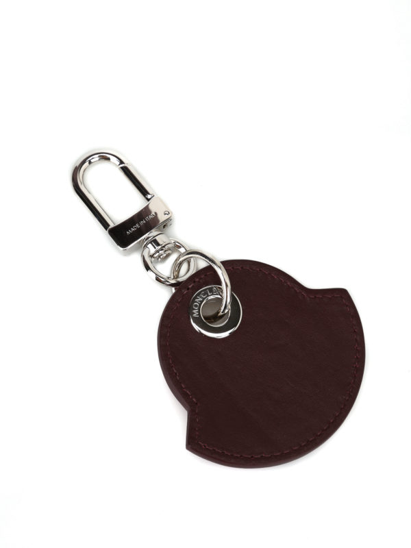 Key holders Moncler - Charm5 pink and burgundy leather key holder ...
