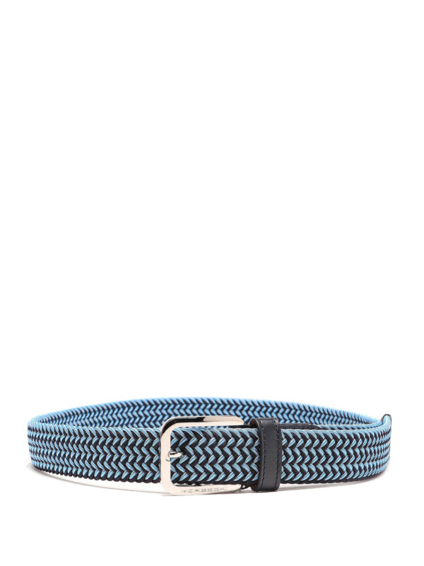 Moreschi Woven fabric belt - Blue - Men | 305909NAVY | thebs.com