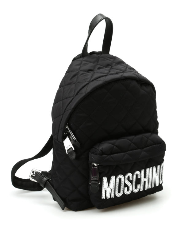 Backpacks Moschino - Logo detailed quilted backpack - 760882014555