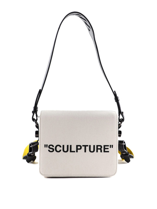 Shoulder bags Off-White - Sculpture canvas flap shoulder bag ...