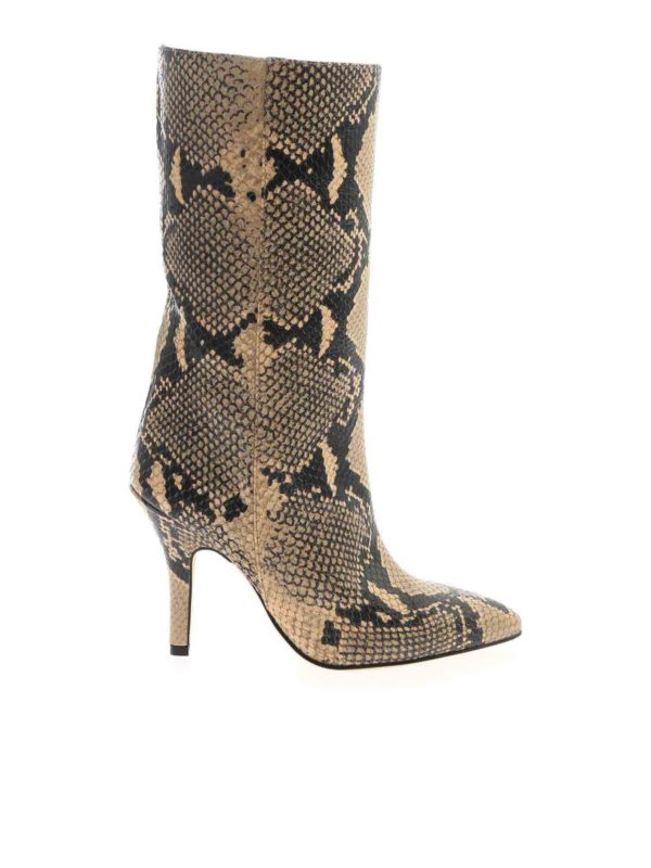 Paris Texas Snake print boot in beige - Women | PX206PITONE180BEIGE