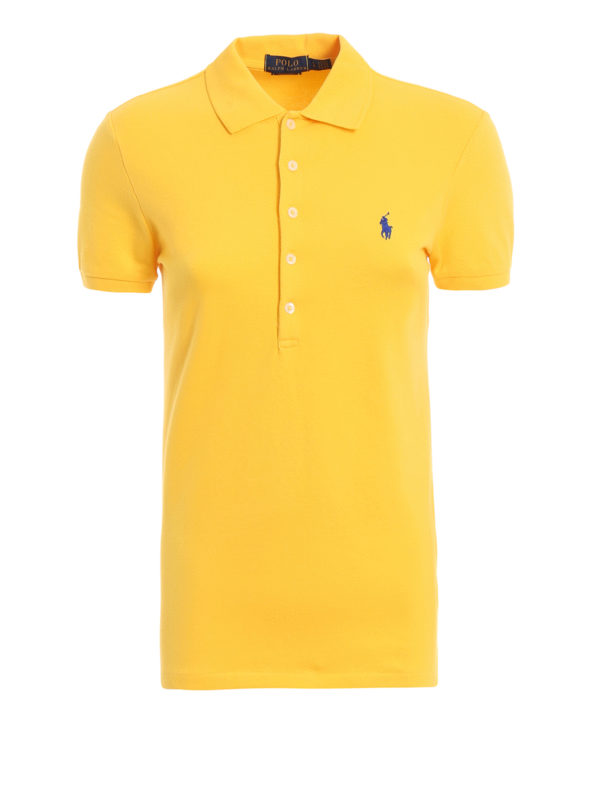 Polo shirts Polo Ralph Lauren - Slim fit yellow cotton polo shirt ...