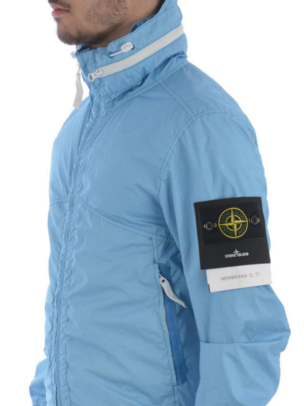 Stone Island Membrana 3L-TC jacket - Light Blue - Men | 44223V0041