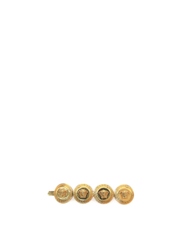 Hair accessories Versace - Medusa head detailed hair clip - DGVG419DJMTKOT
