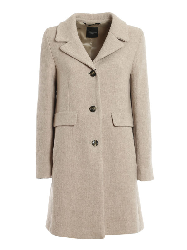Knielange Mäntel Weekend Max Mara - Knielanger Mantel - Creme ...