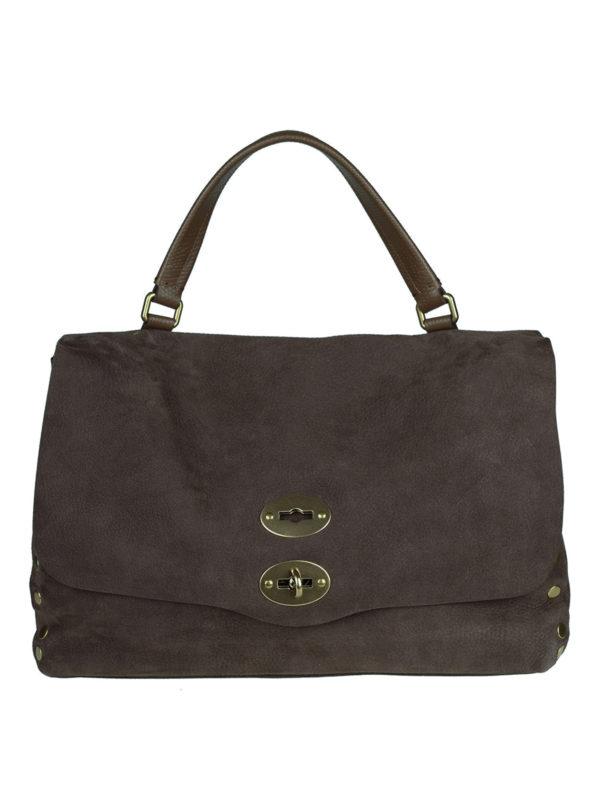 Zanellato Postina M Jones dark brown nubuck bag|ZA36PEL061344357