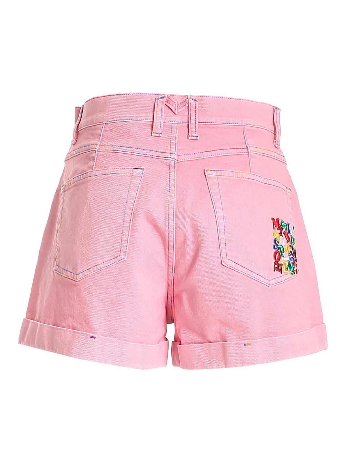 Missoni Contrasting stitching shorts in pink | 2DI002852W006U51816