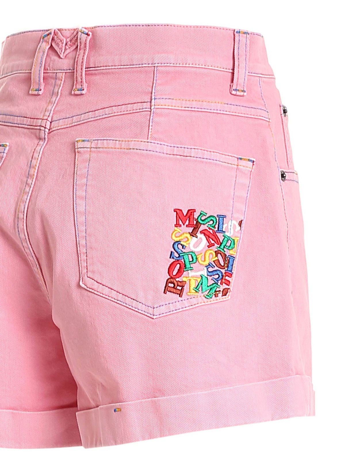 Missoni Contrasting stitching shorts in pink | 2DI002852W006U51816