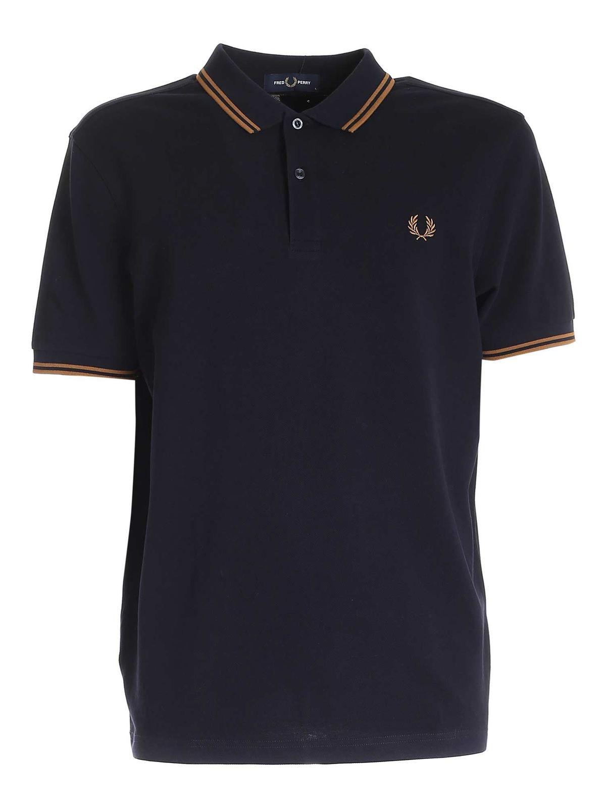 Fred Perry Embroidered logo polo in black - Blue - Men | M3600M68