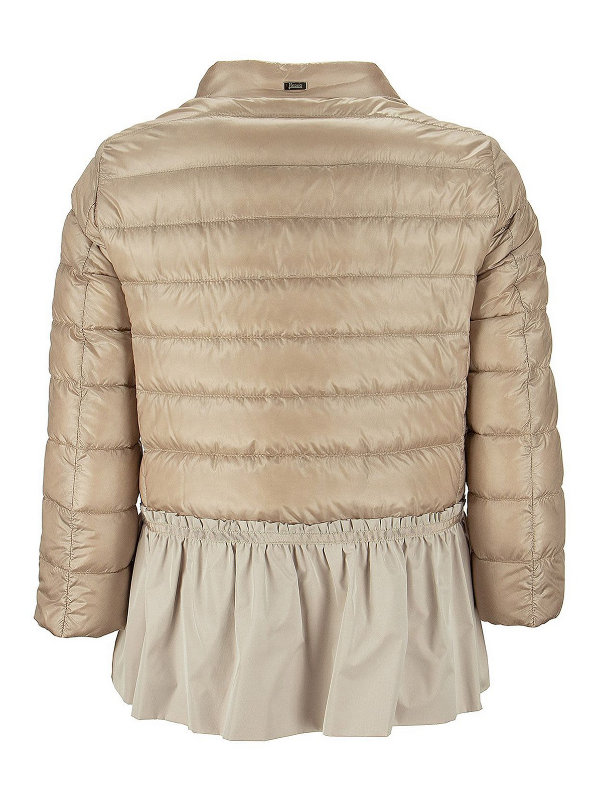 Padded jackets Herno - Ruffle detail taffeta padded jacket ...