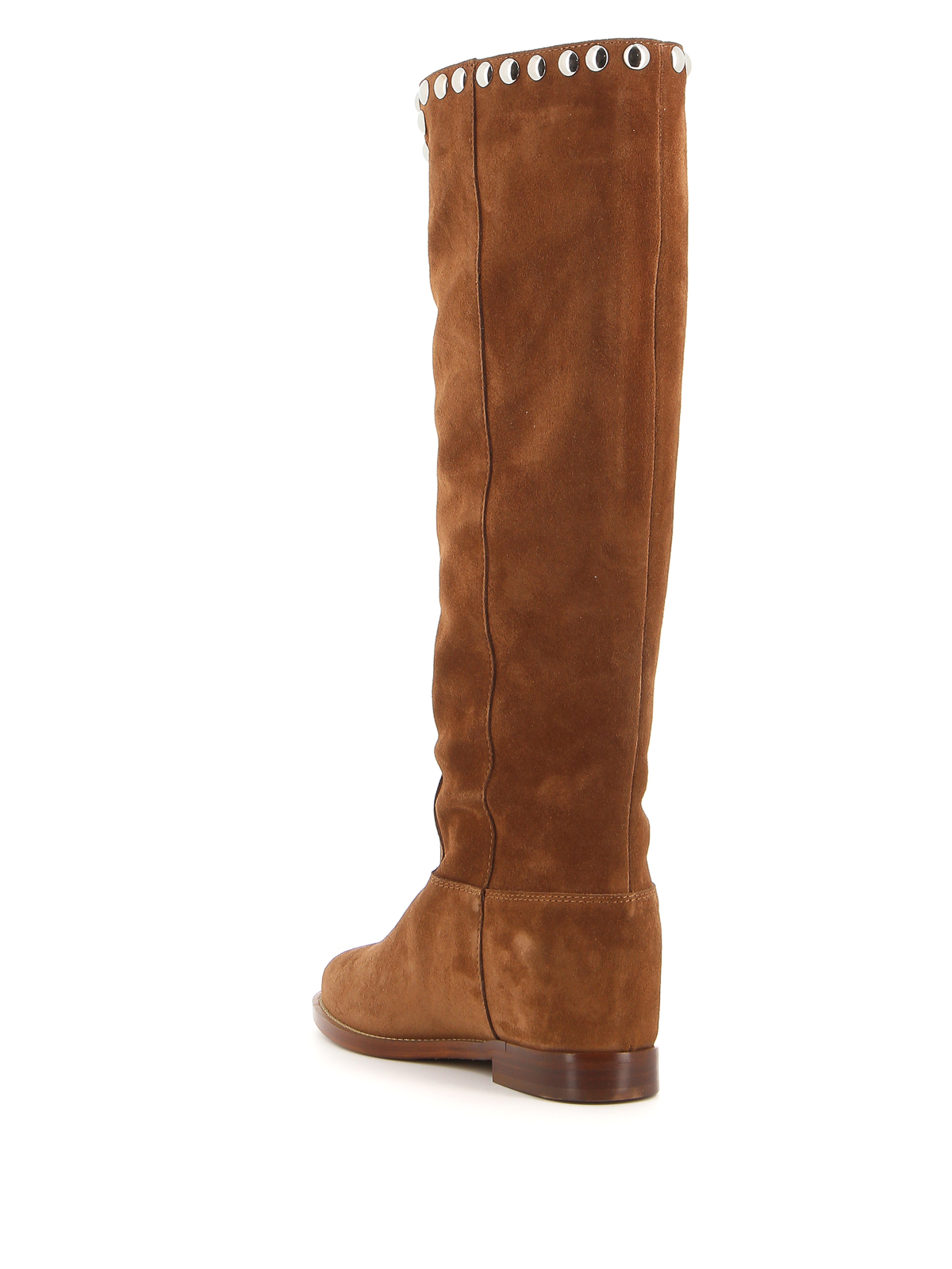 Via Roma 15 Velour boots - Camel - Women | 3500VELOURMARTORA