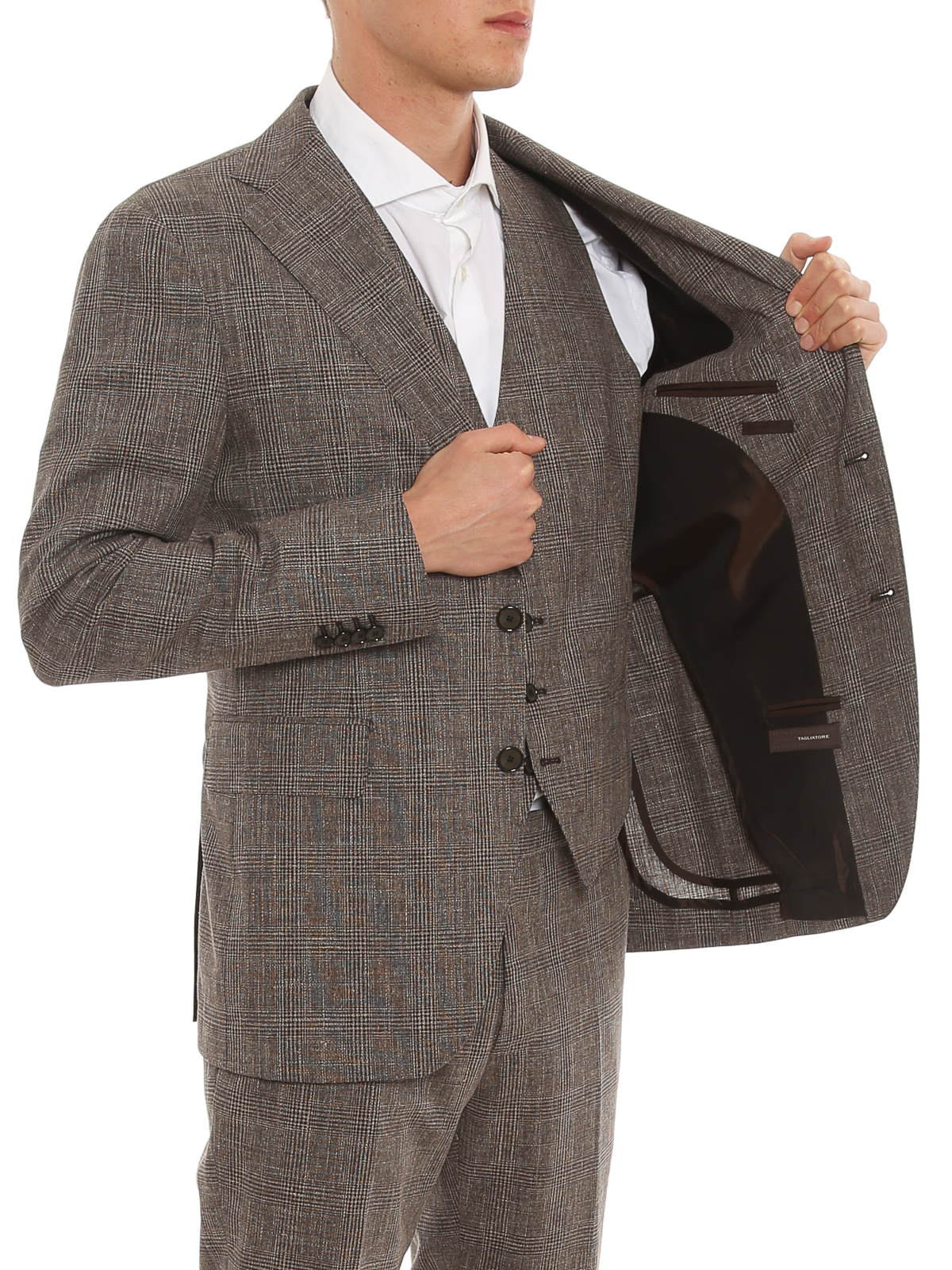 Formal suits Tagliatore - Prince of Wales patterned suit ...