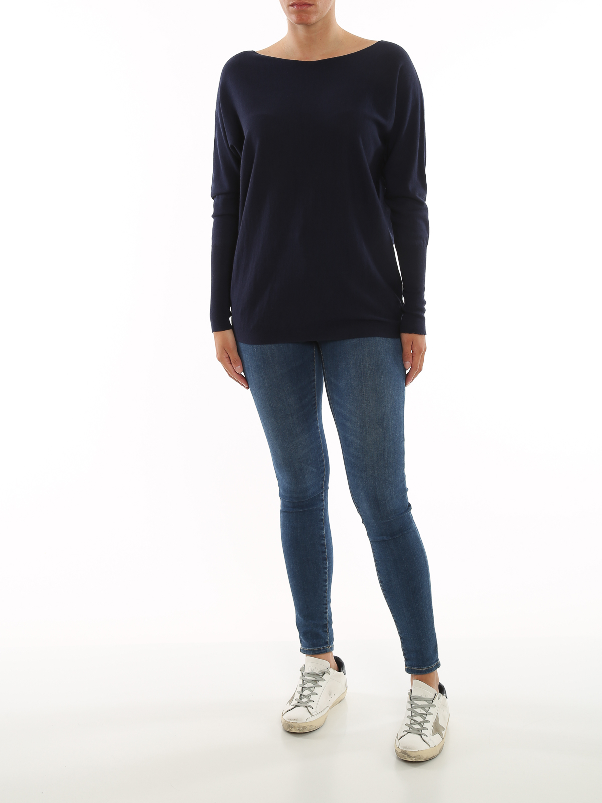 Snobby Sheep Cashmere silk blend jumper - Dark Blue | 21S90230650