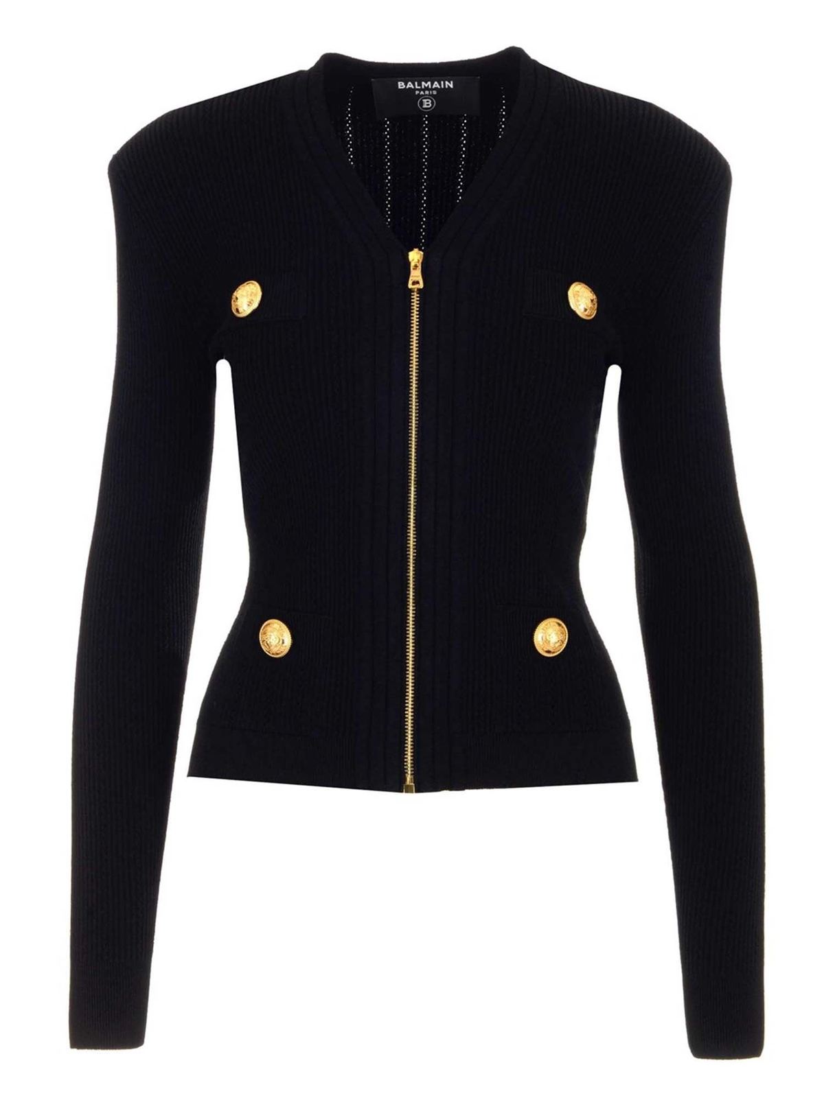 Balmain Zipped jacket in black - Black - Women | VF0SK030K2110PA