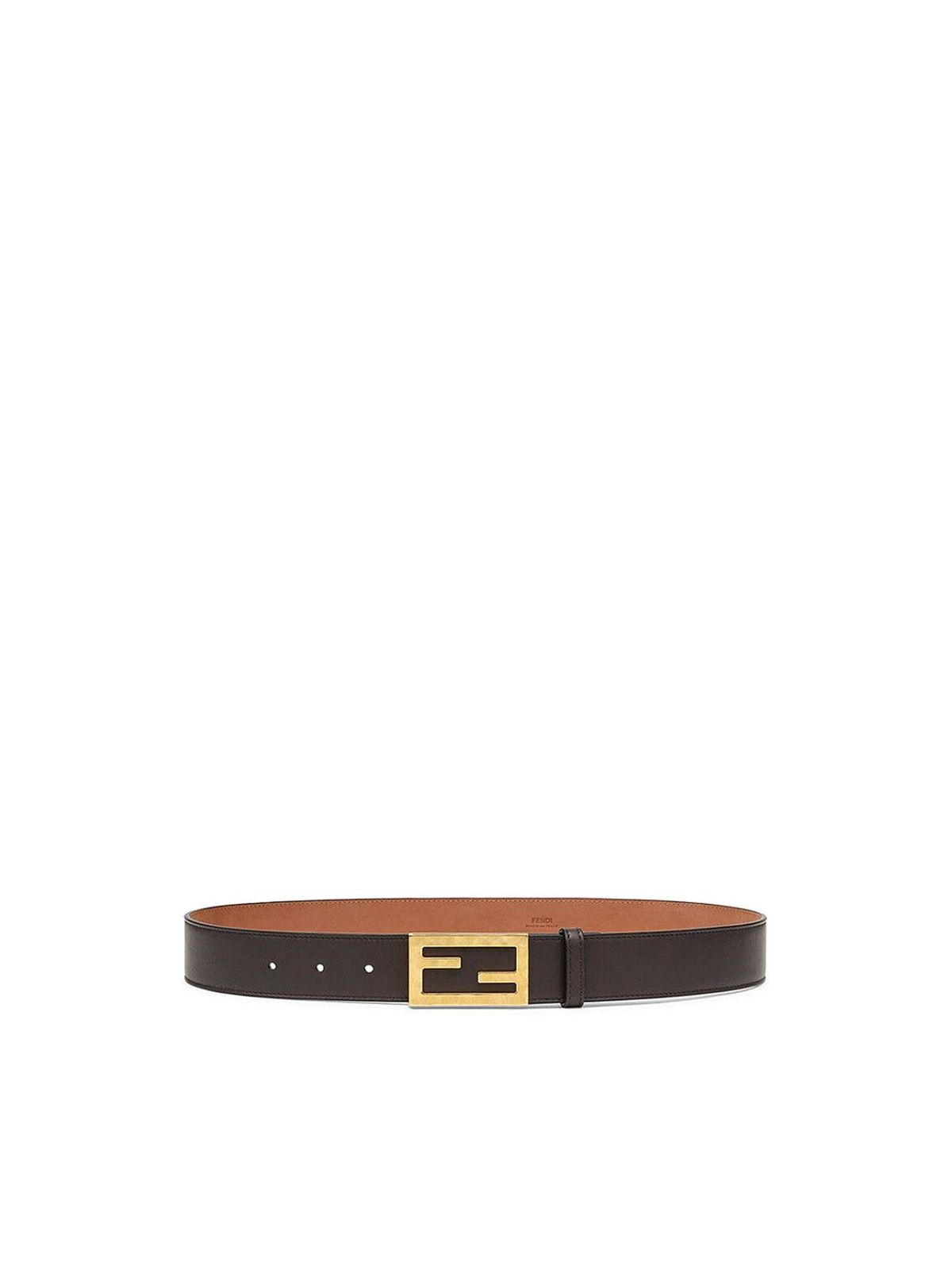 Fendi Logo belt in brown - Brown - Men | 7C0450A91VF1E93