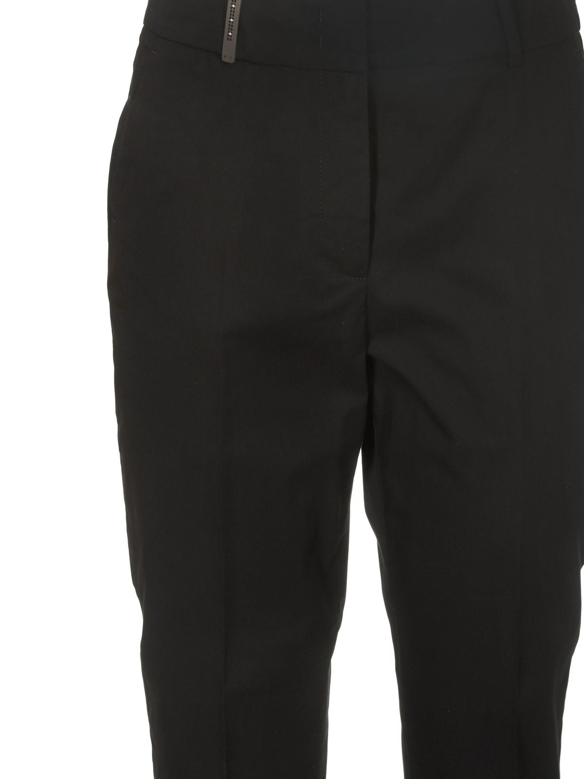 Peserico Ironed crease pants in black - Black | P0476301037105