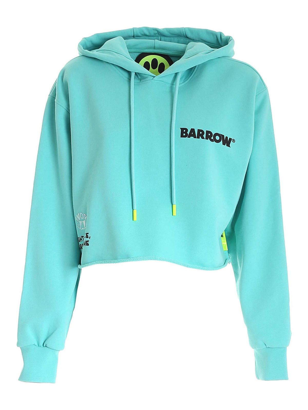Barrow Rhinestones cropped sweatshirt - Light Blue | 029450114