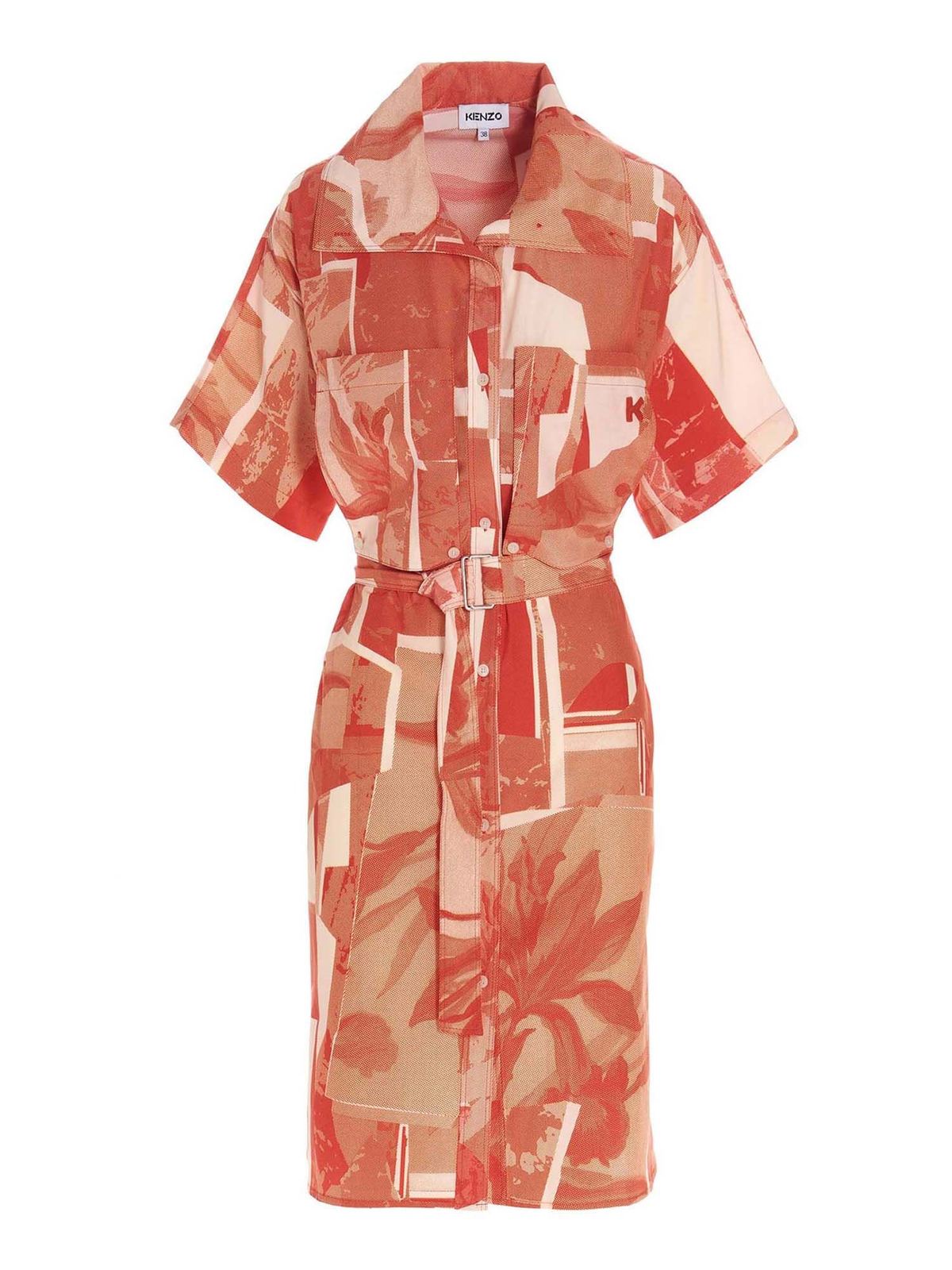 Kenzo Robe Au Genou - Orange - Orange - Femme | FB52RO03751519