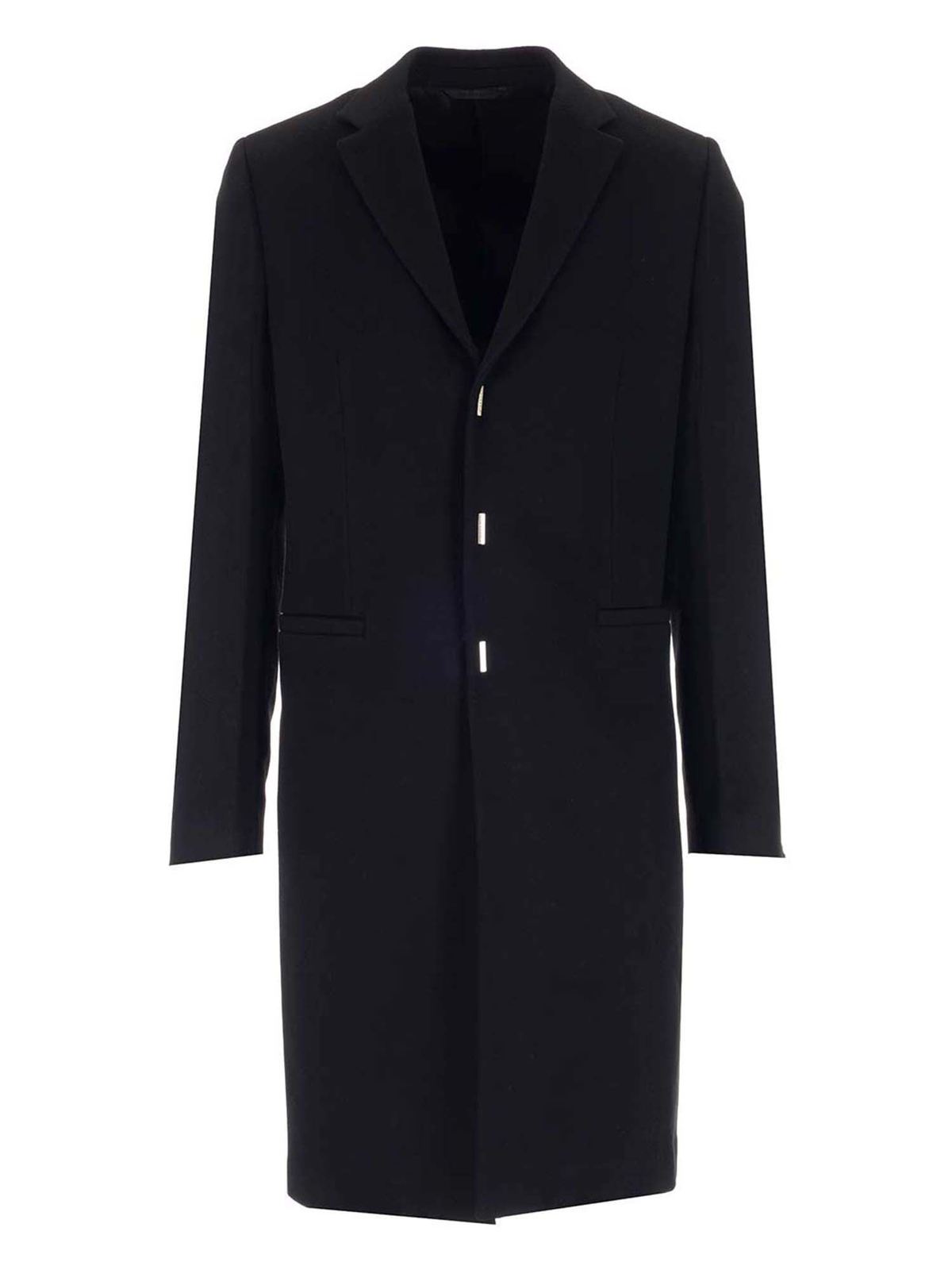 Givenchy Wool and cashmere coat in black - Black | BMC05P12Y0001