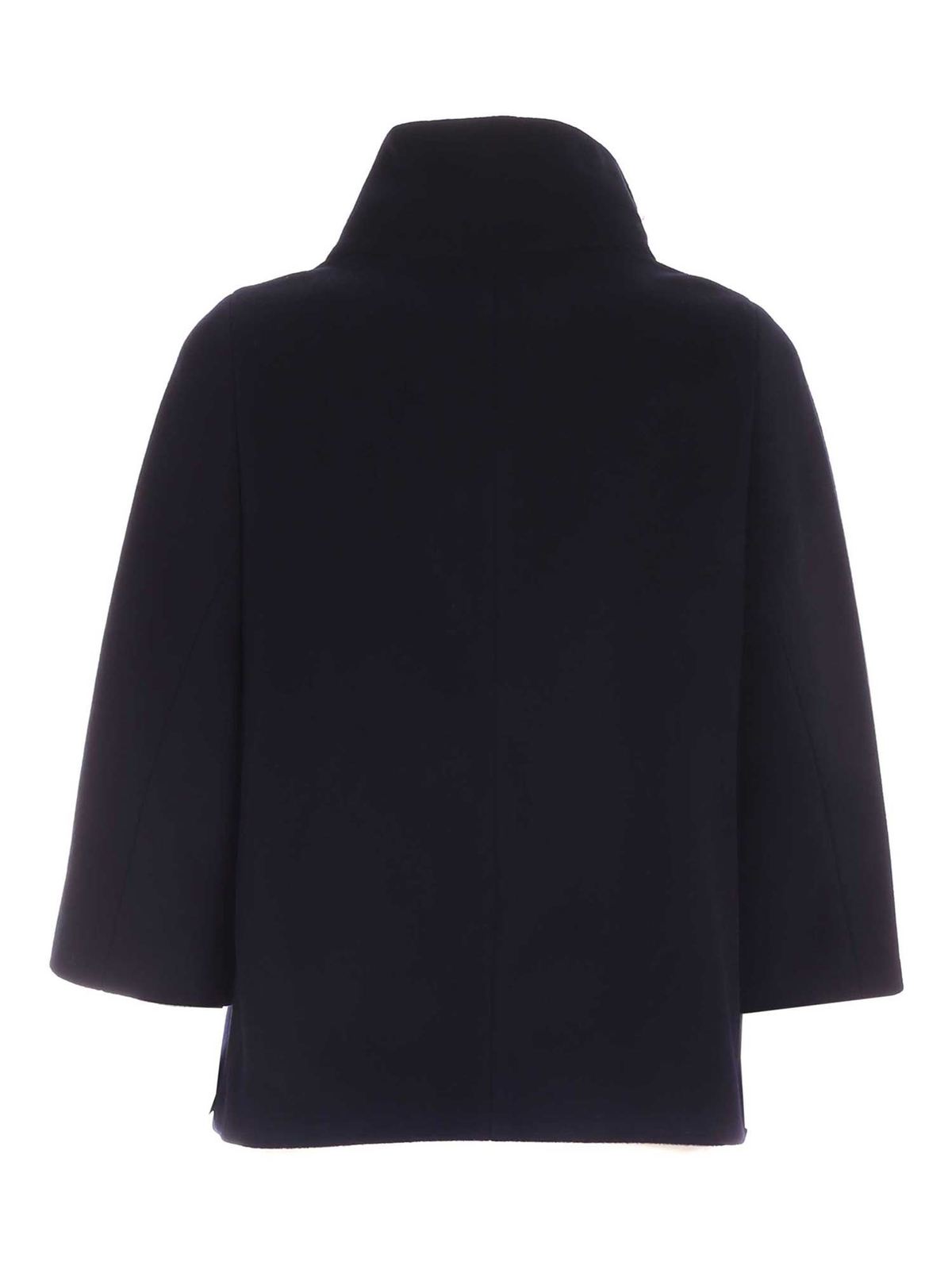 Fay Flared cape in blue - Blue - Women | NAW12434490SHNU808