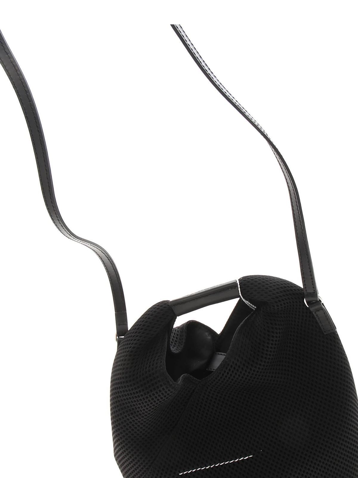 Totes bags MM6 Maison Margiela - Mesh Japanese Mini bag in black ...
