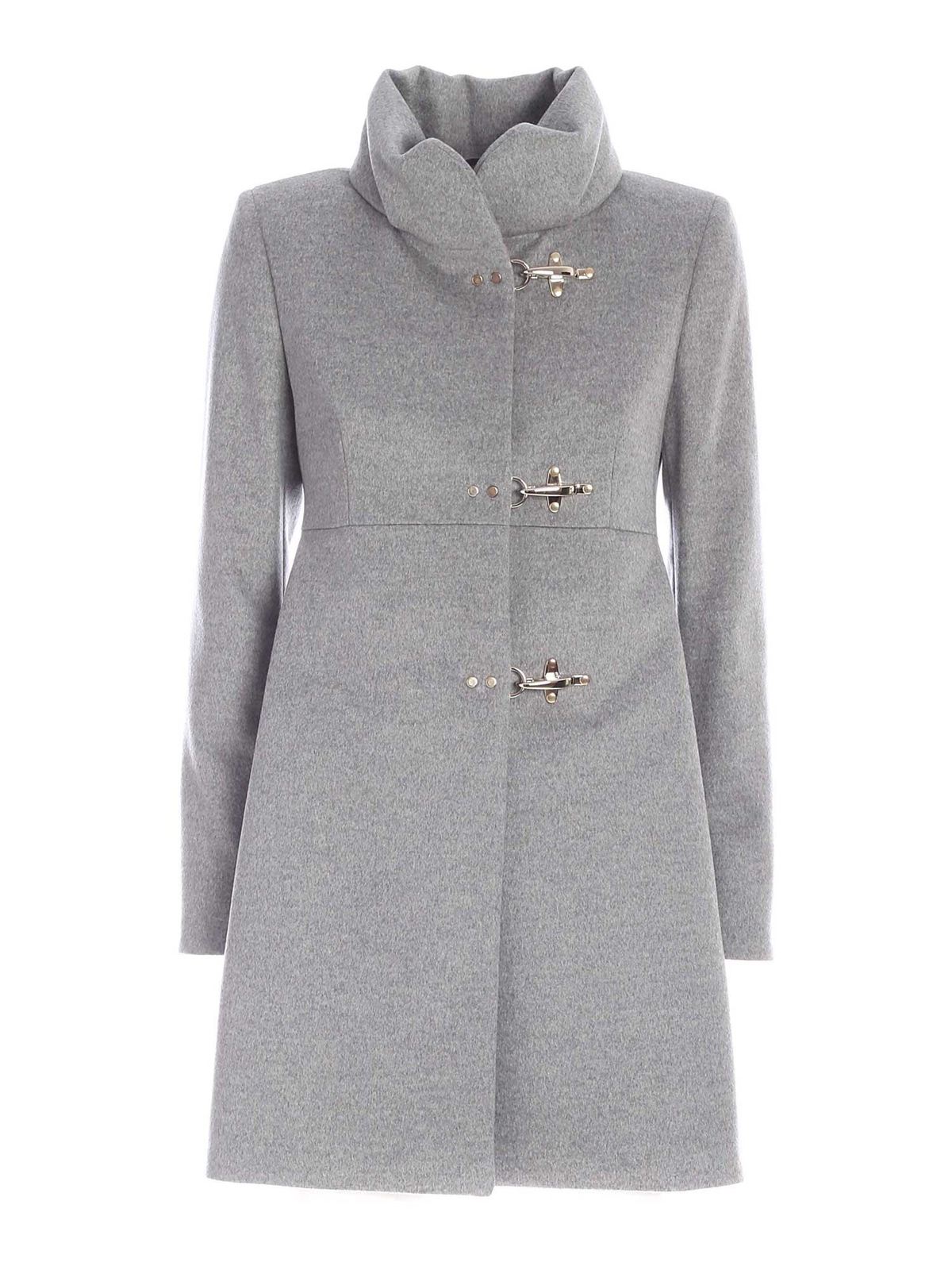 Short coats Fay - Romantic coat in grey - NAW5043Y050QSGB401 | thebs.com