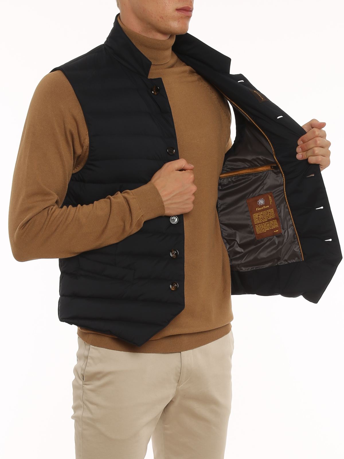 Moorer Sidney vest - Dark Blue - Men | MOUGI100060U0402