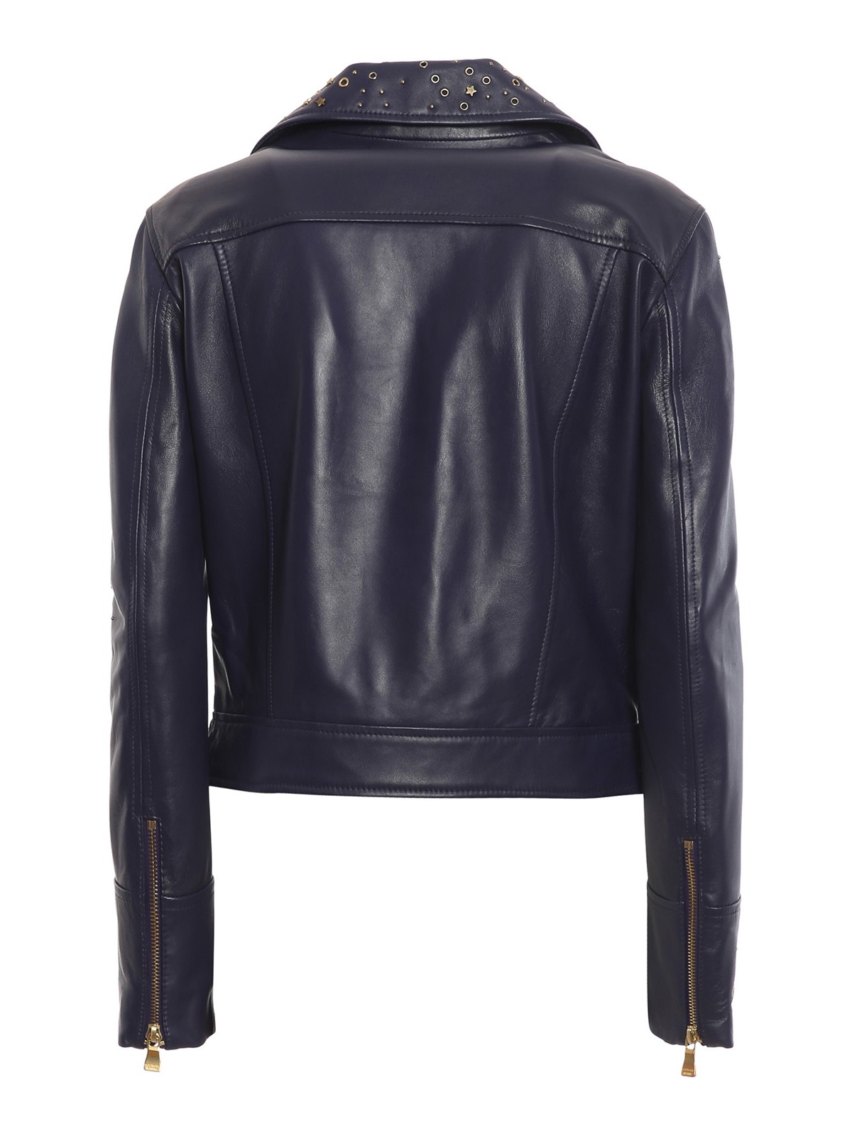 Boutique Moschino Studded leather biker jacket | 370261701342