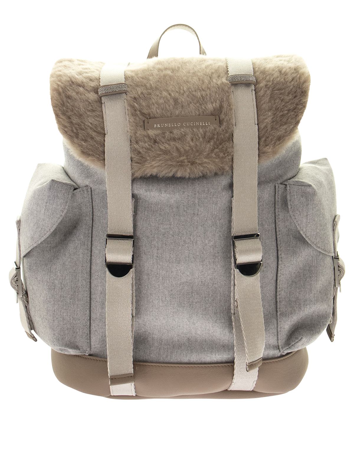 Backpacks Brunello Cucinelli - Wool and leather backpack - MB26D2357C272