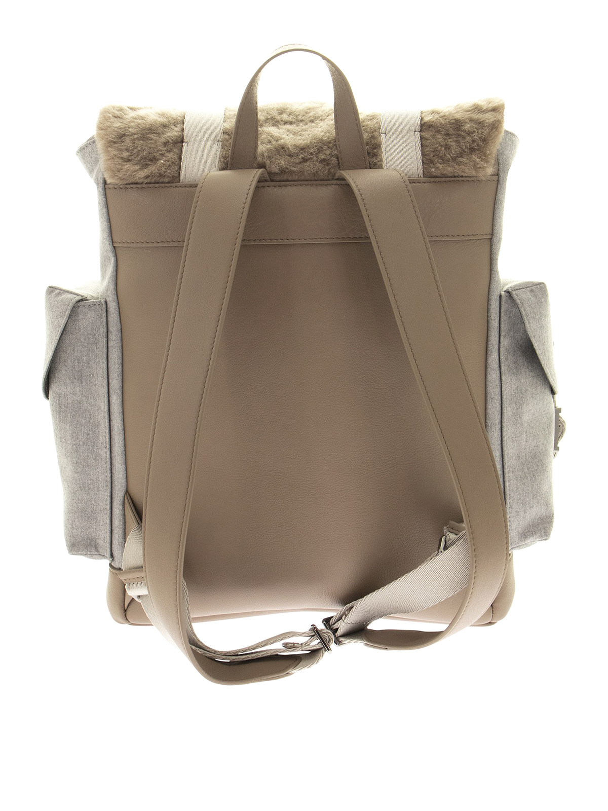 Backpacks Brunello Cucinelli - Wool and leather backpack - MB26D2357C272