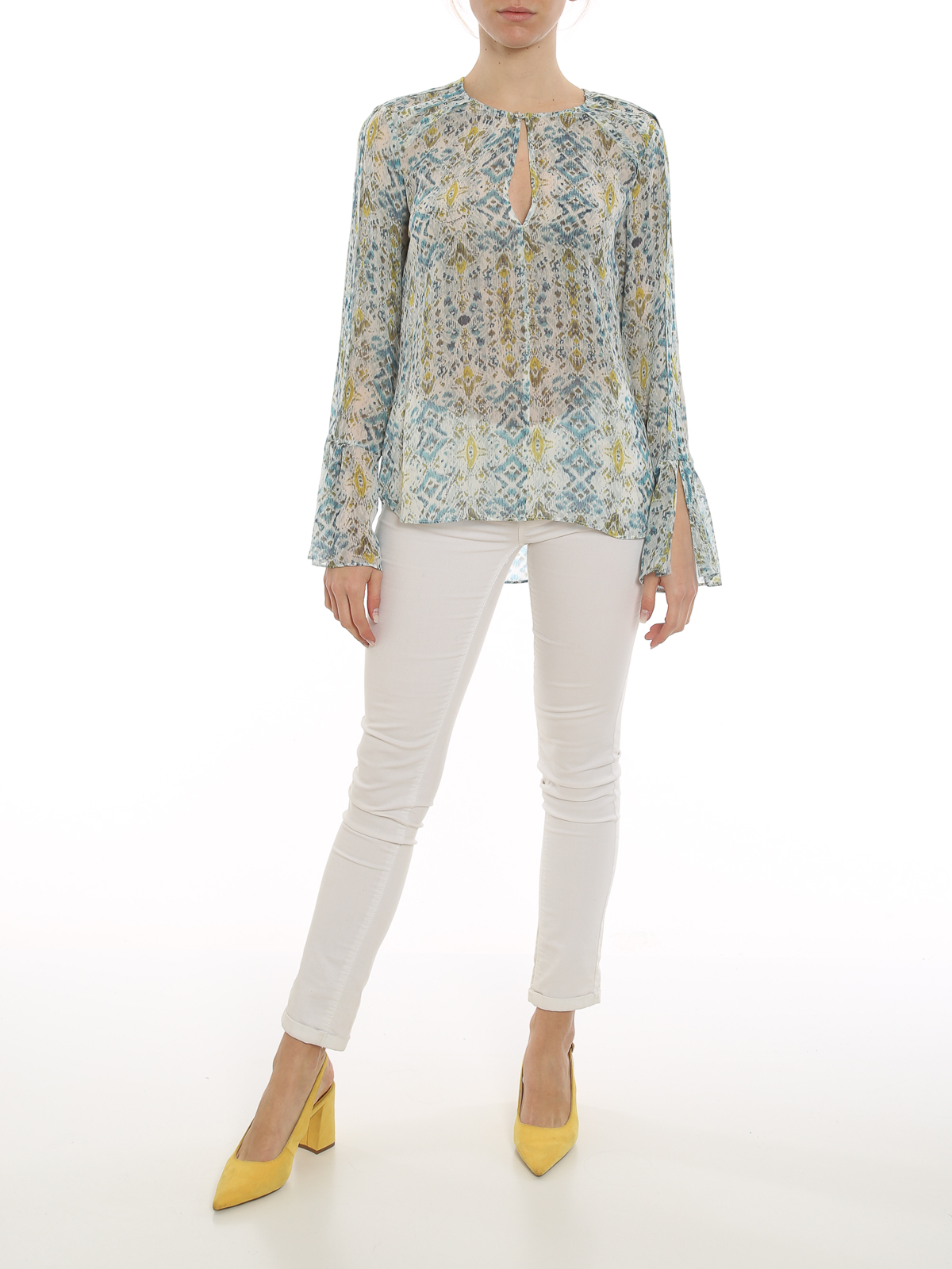 Patrizia Pepe Patterned blouse - Light Blue | 8C0509A009XV15