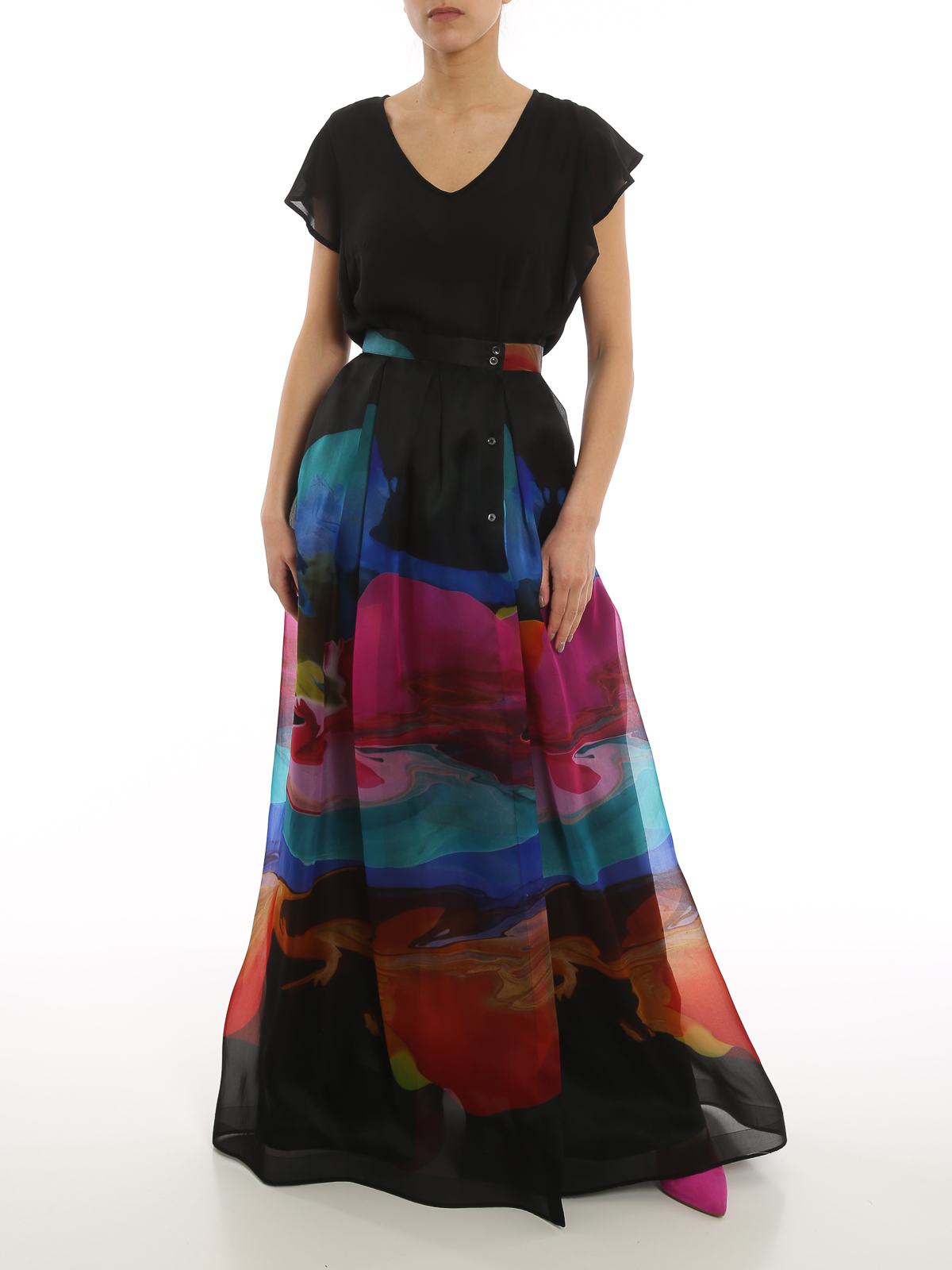 Sara Roka Langer Rock - Bunt - Bunt - Damen | ARIZA110812