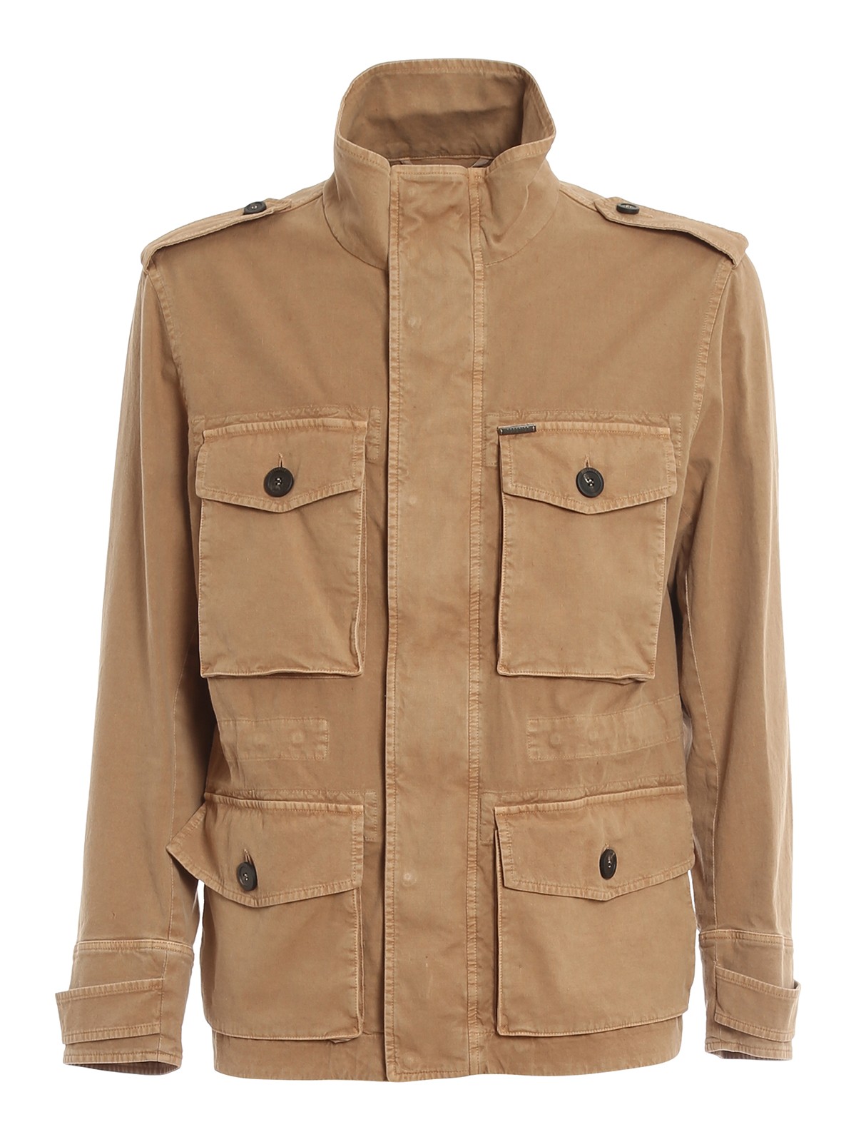 Peserico Cotton and linen field jacket - Camel | R52559T302462345